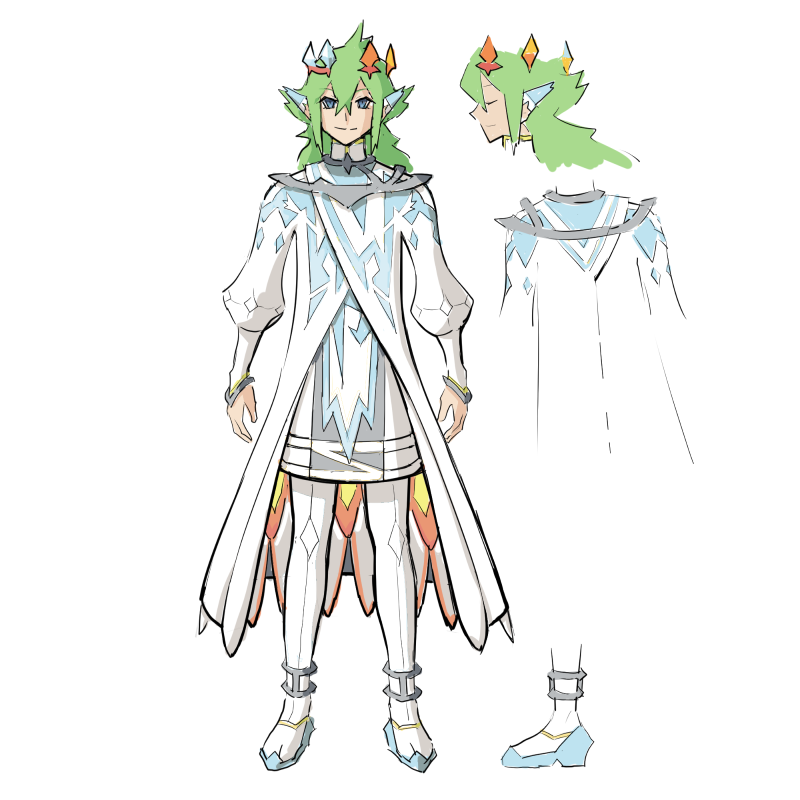 Safebooru - 1boy alternate costume anklet arms at sides blue eyes ...