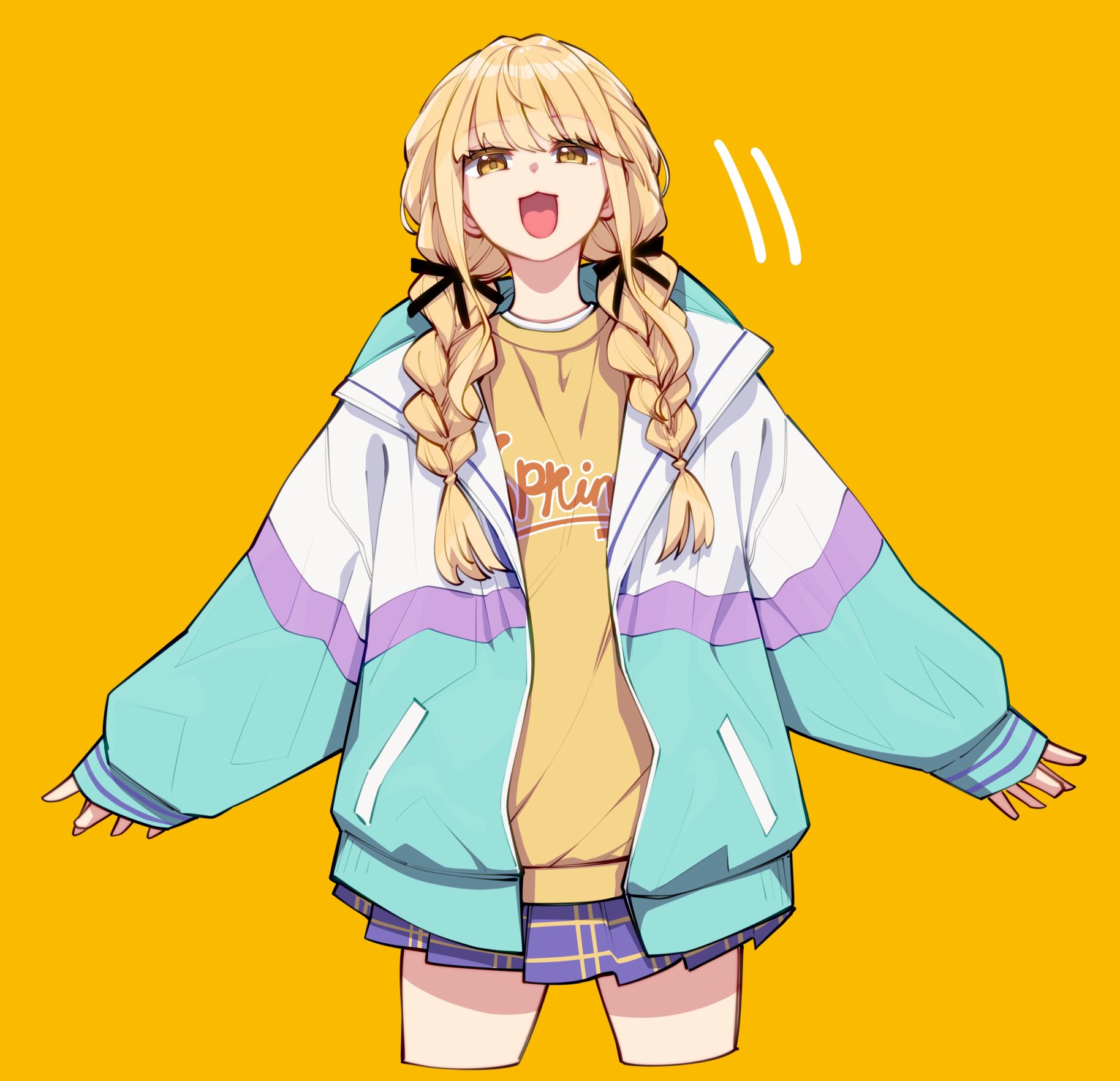 Safebooru - 1girl :3 akino sora blonde hair braid fujita kotone gakuen idolmaster highres ...