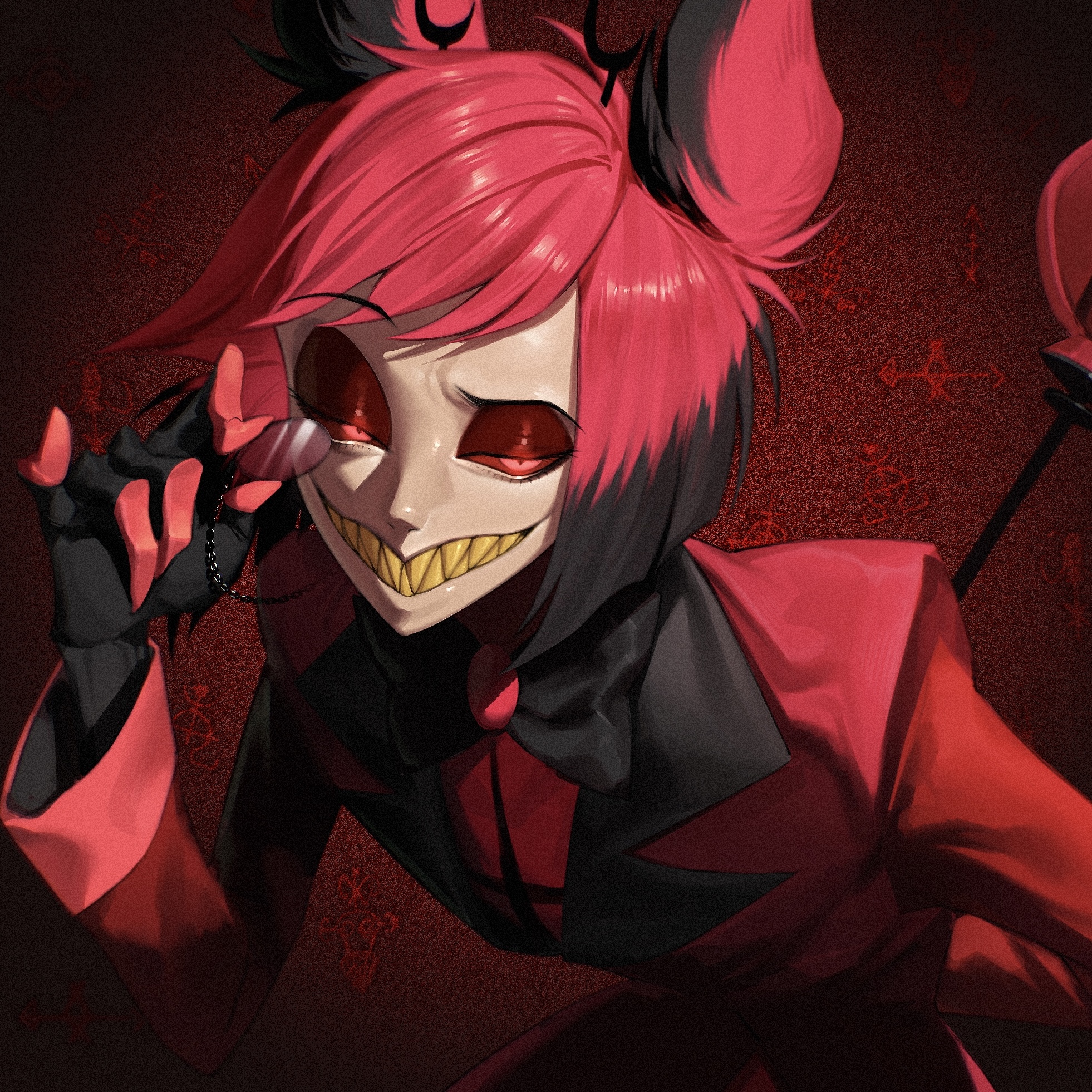 Safebooru - 1boy alastor (hazbin hotel) bow bowtie colored sclera demon ...