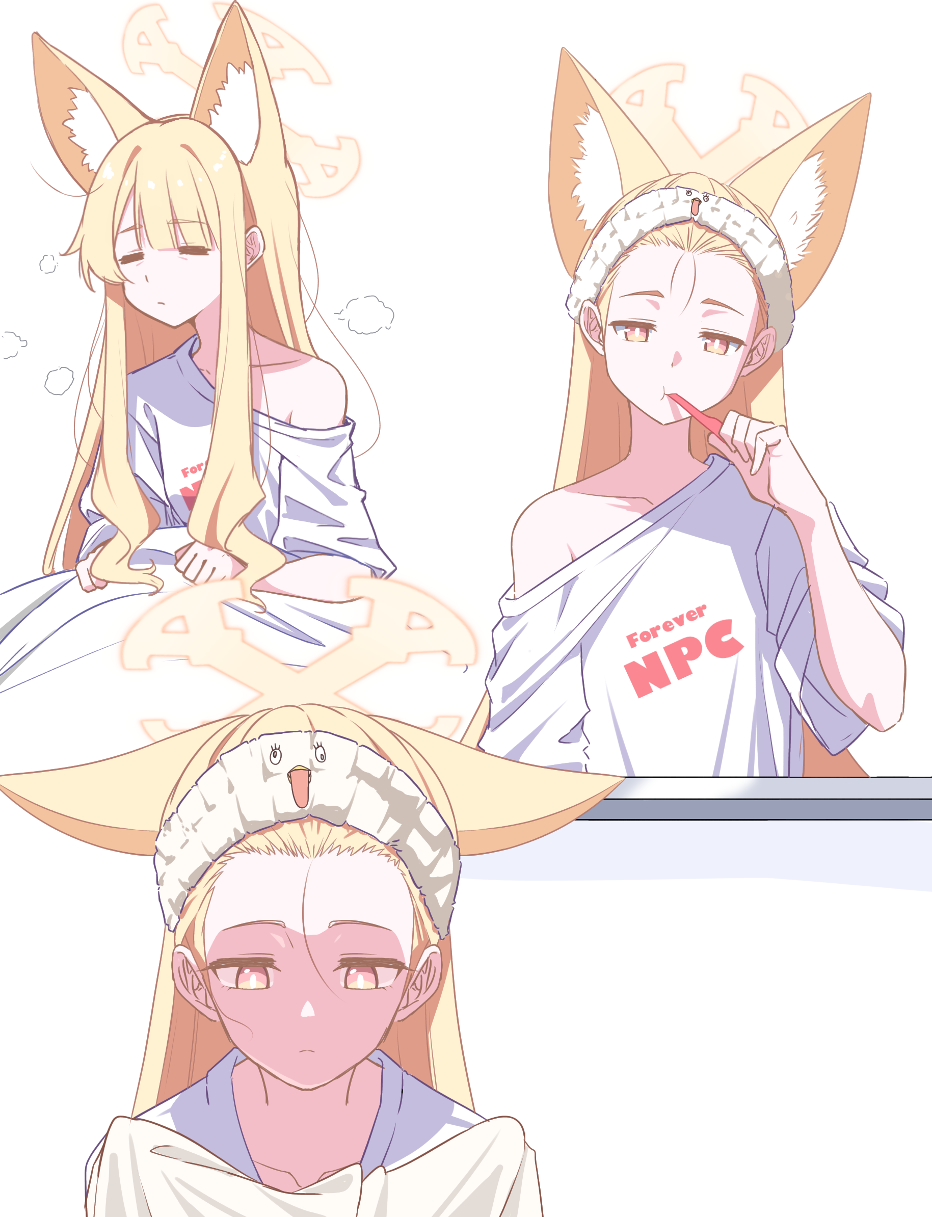 Safebooru - 1girl animal ear fluff animal ears blonde hair blue archive ...