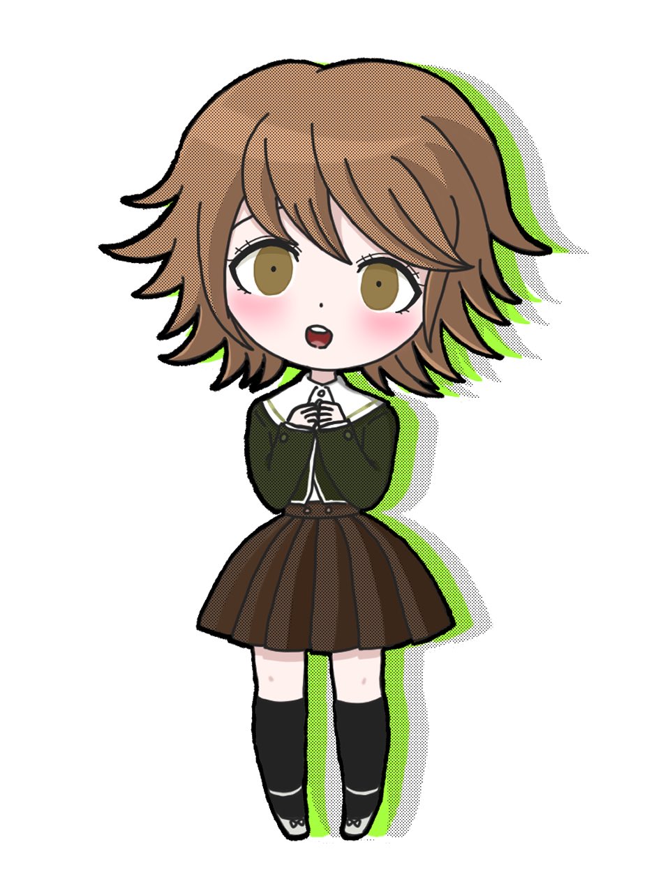 Safebooru - 1boy :d black socks blush brown skirt danganronpa: trigger ...
