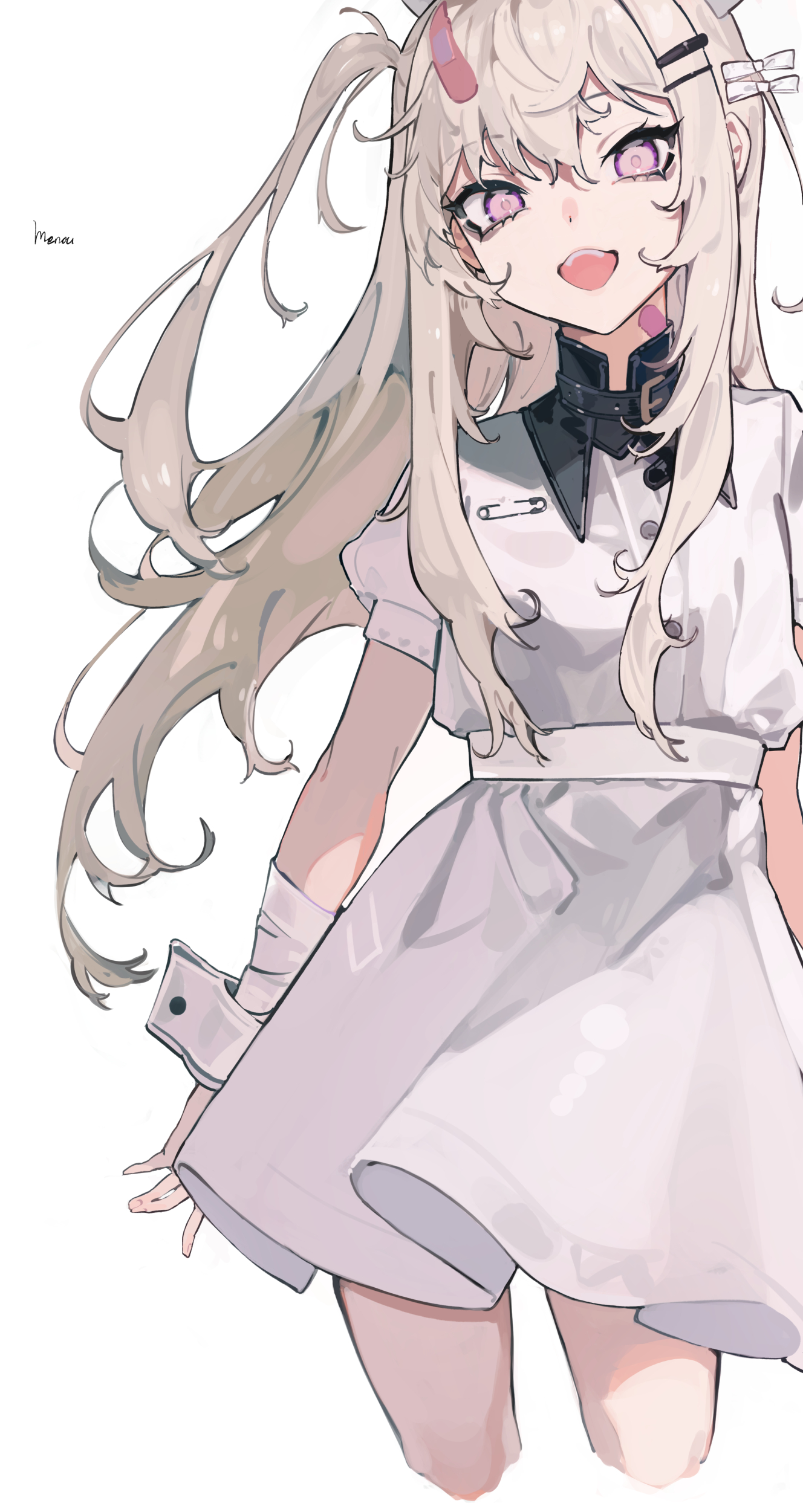 Safebooru - 1girl absurdres bandaged arm bandages bandaid bandaid on head belt belt buckle belt ...