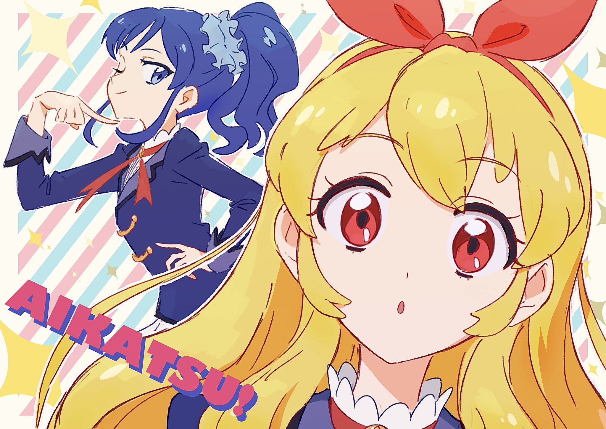 Safebooru - 2girls :o aikatsu! aikatsu! (series) blonde hair blue eyes ...