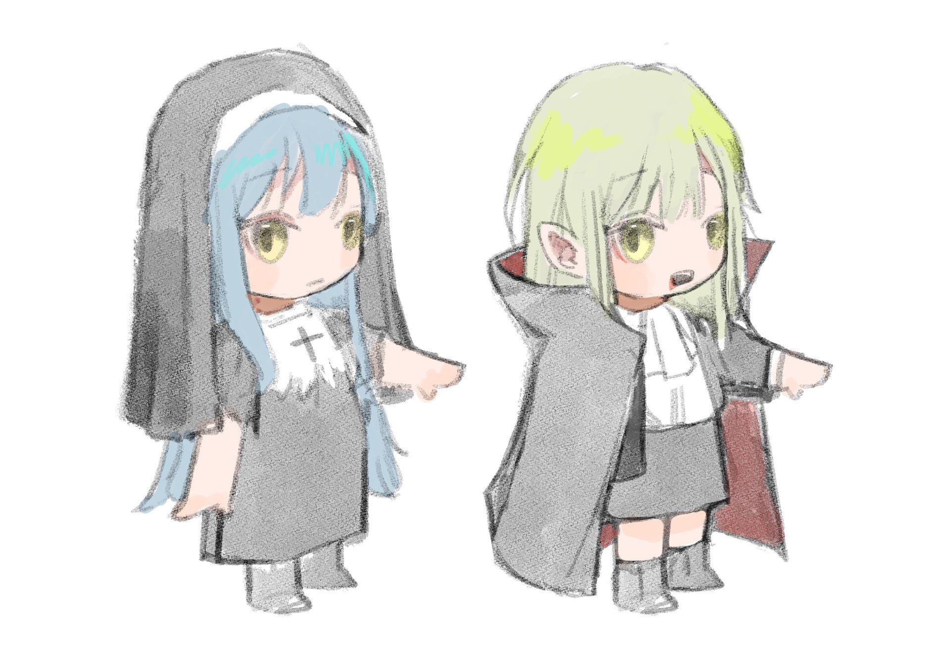 Safebooru - 2girls ascot bang dream! bang dream! it's mygo!!!!! black cape black dress black ...