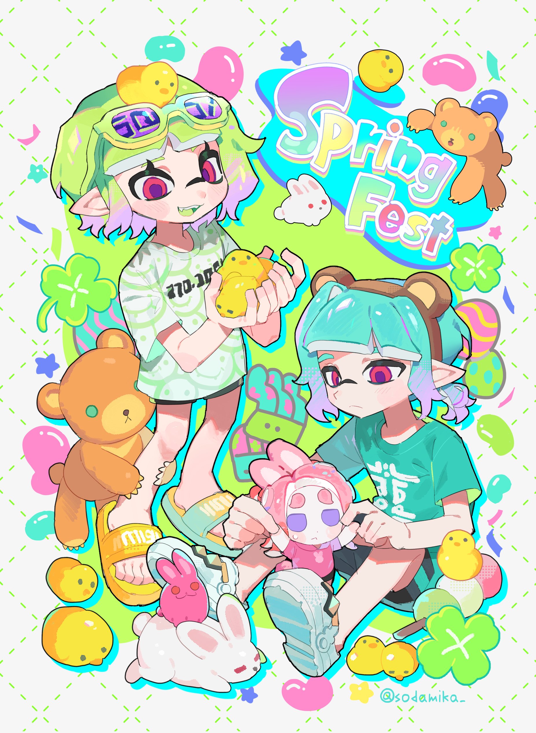 Safebooru - 1boy 1girl absurdres animal ear hairband animal ears bear ...