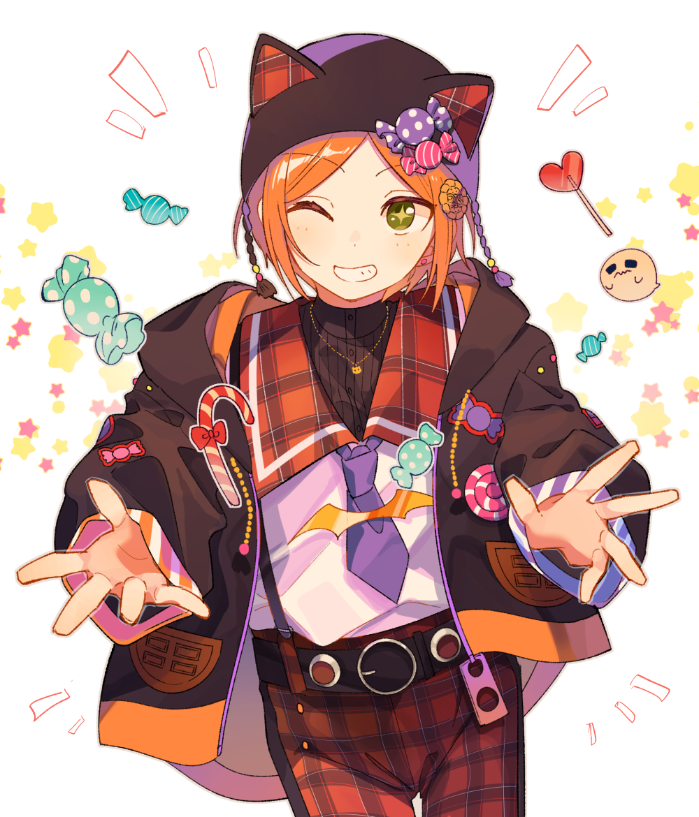 Safebooru - + + 1boy 4 (nakajima4423) ;d aoi hinata belt bishounen black belt black hat black ...