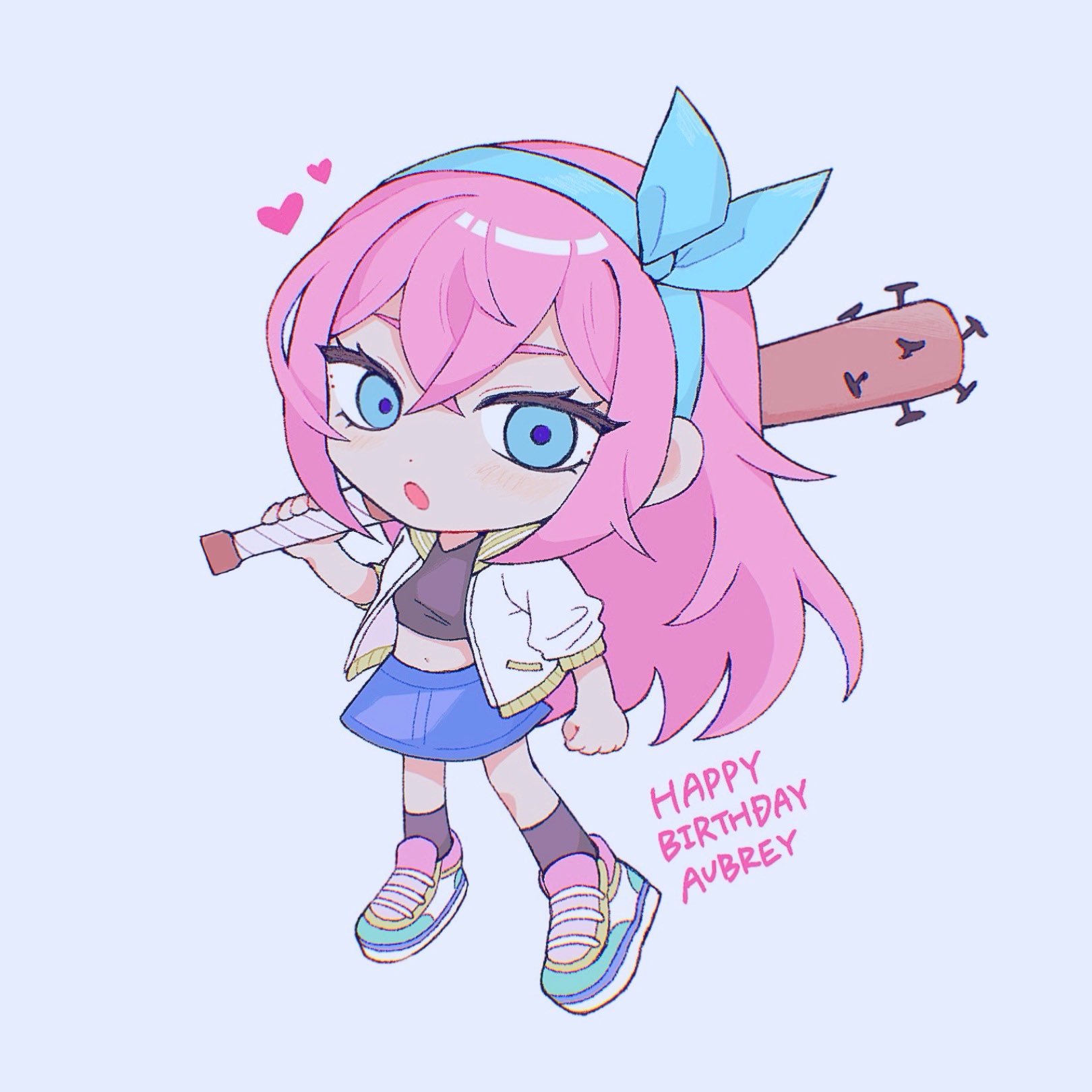 Safebooru - 1girl aubrey (faraway) (omori) aubrey (omori) baseball bat ...