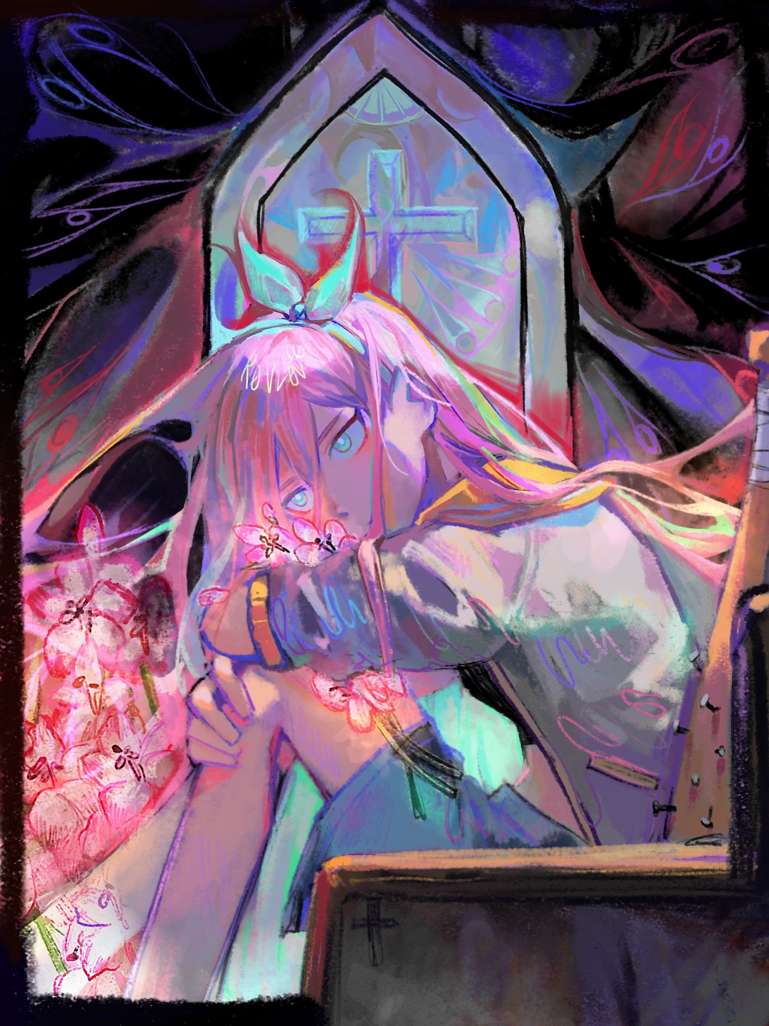 Safebooru - 1girl aubrey (faraway) (omori) aubrey (omori) baseball bat ...