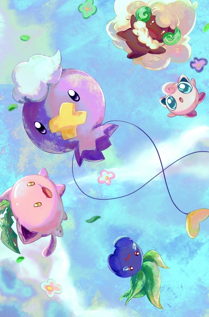 Safebooru - :d :o bright pupils commentary request drifloon falling ...