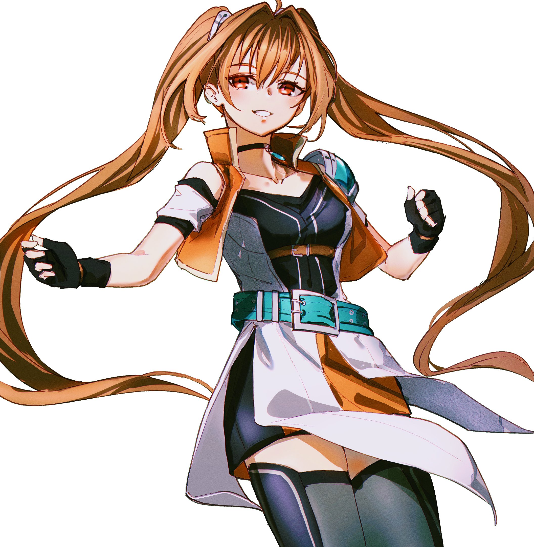 Safebooru - 1girl ahoge antenna hair armor black gloves breasts brown ...