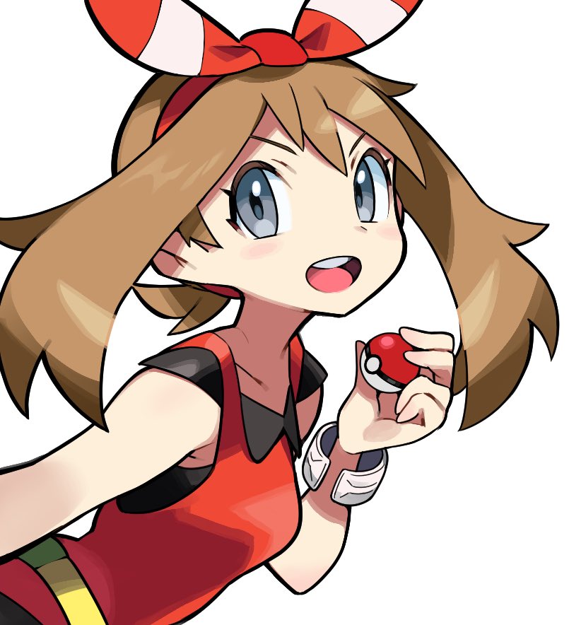 Safebooru - 1girl :d bow bracelet brown hair grey eyes hair bow holding ...