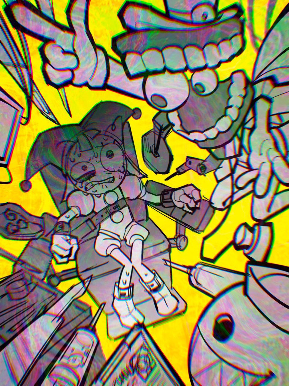 Safebooru - 1boy 1girl biting own lip bloodshot eyes bodysuit bubble ...