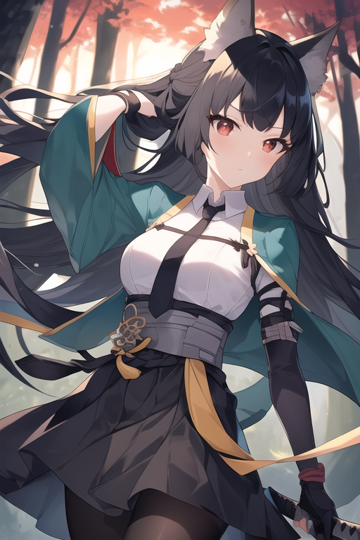 Safebooru - ai-generated forest hoshimi miyabi nature non-web source pixai sunset zenless zone ...