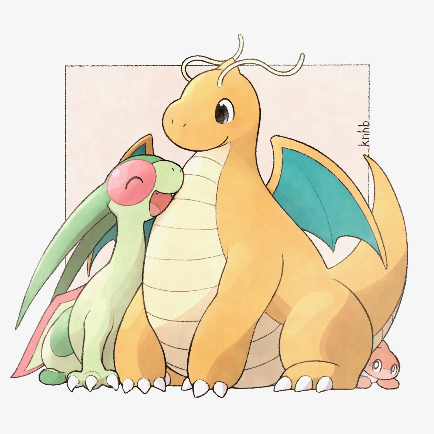 Safebooru - ^ ^ artist name border brown eyes claws closed eyes colored skin commentary request ...