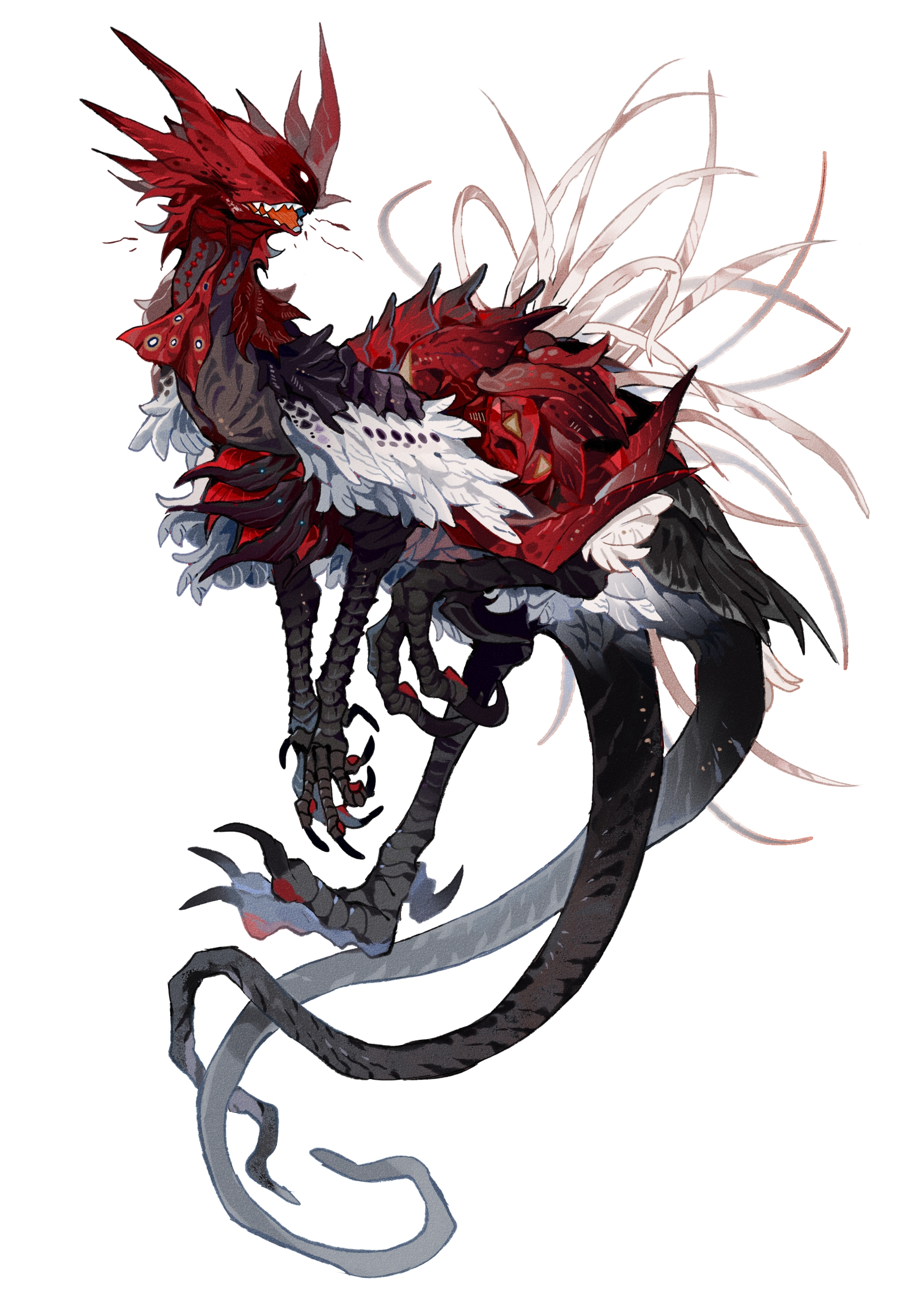 Safebooru - absurdres animal focus bird monster (kamikiririp) claws ...