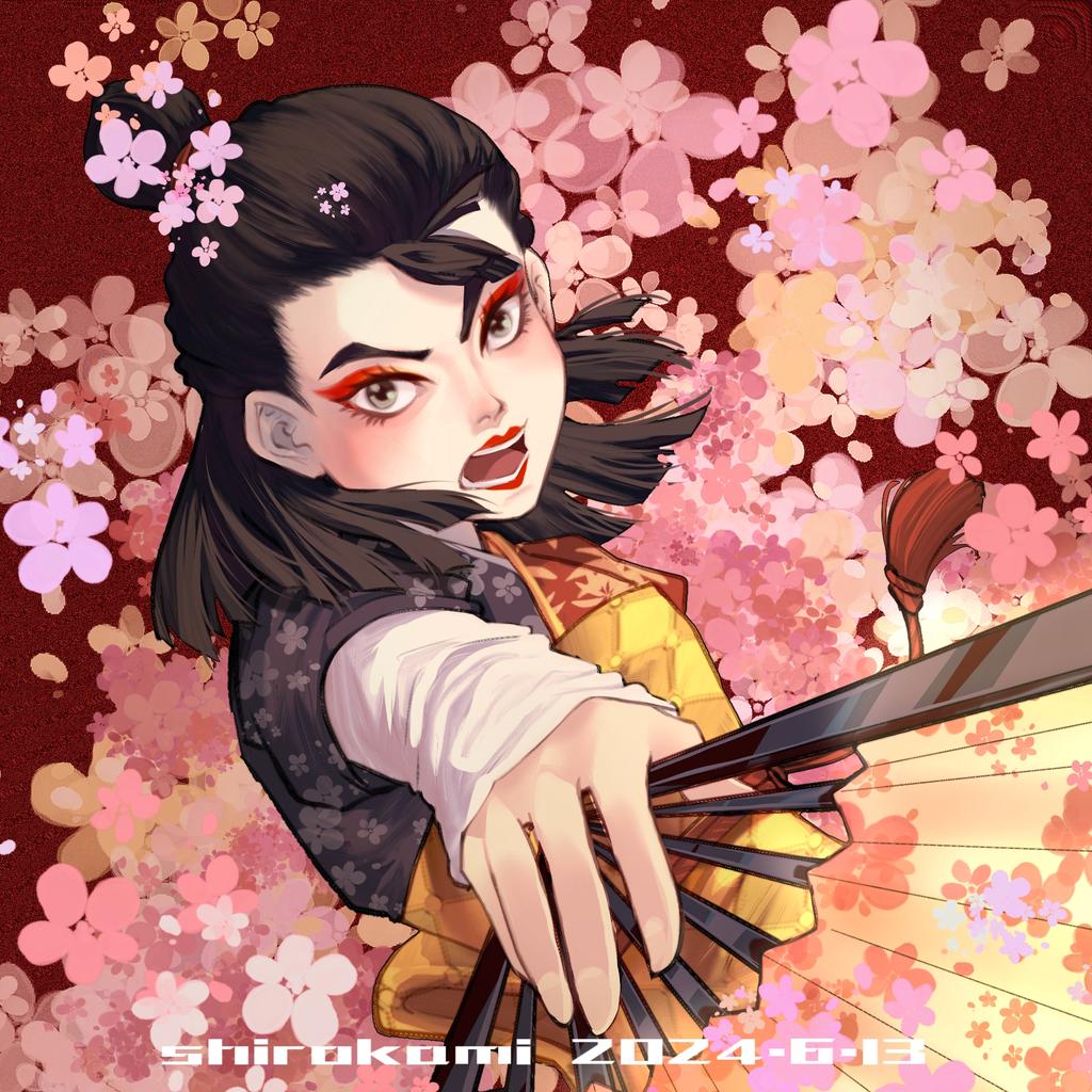 Safebooru - 1girl artist name black hair cherry blossoms code lyoko ...