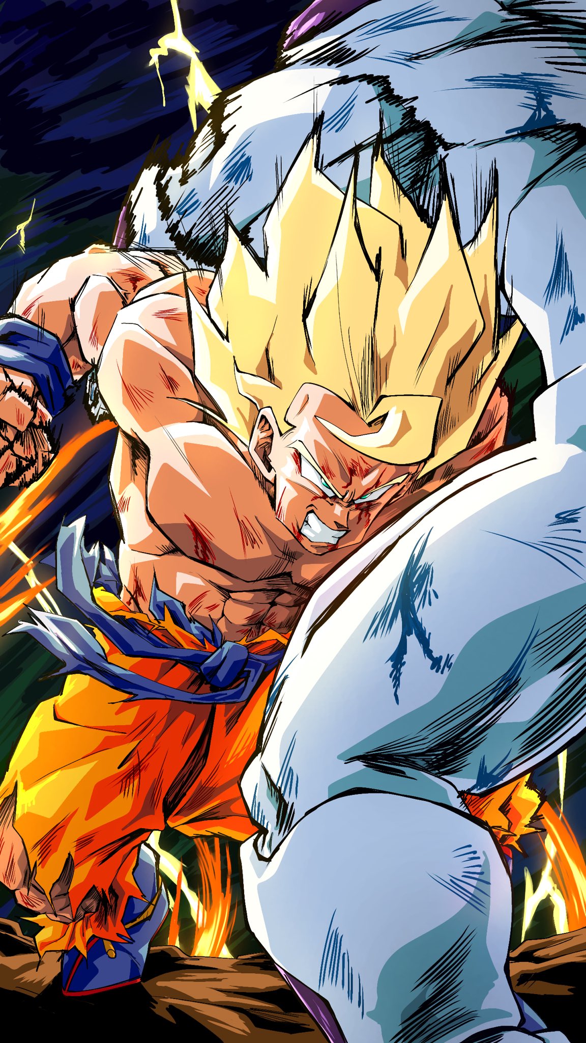 Safebooru - 2boys alien battle blonde hair blood blood on arm blood on ...