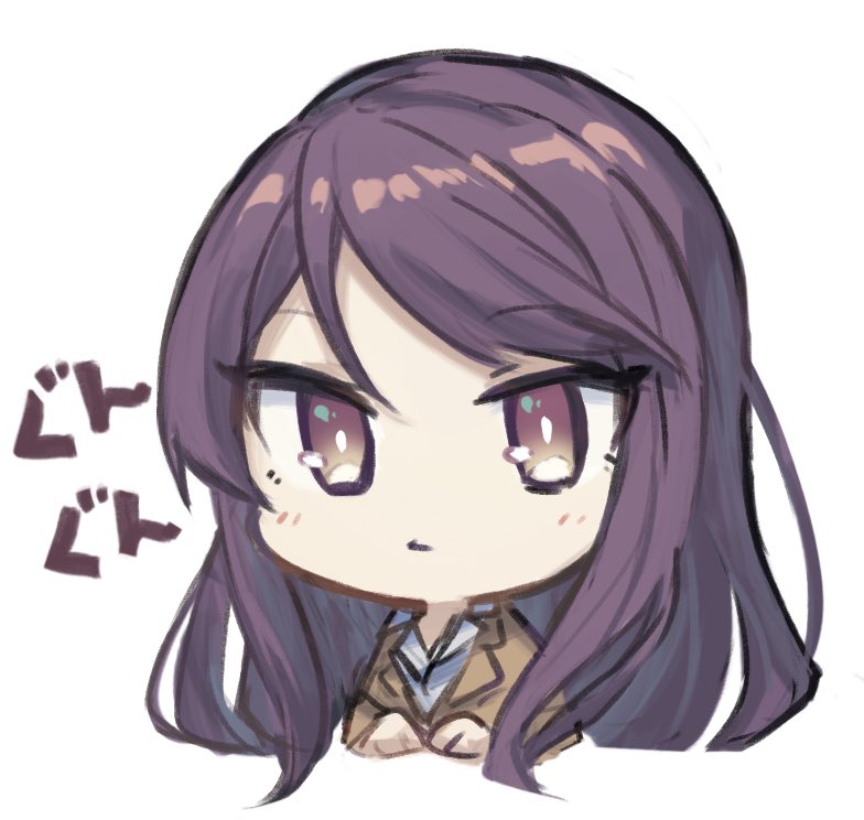 Safebooru - 1girl aoki shizumi brown jacket chibi chibi only collared shirt commentary request ...