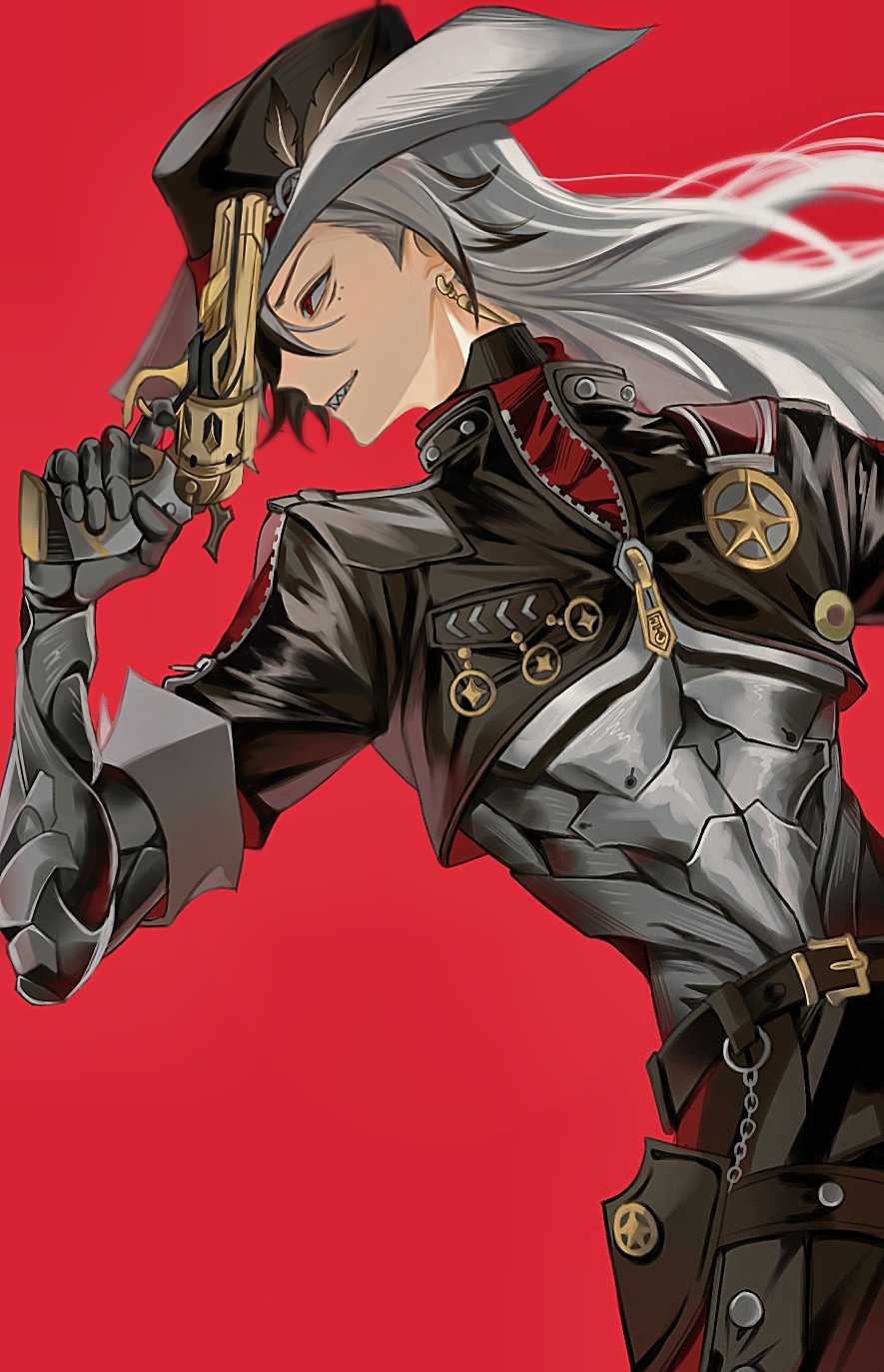 Safebooru - 1boy belt belt buckle black hair black hat boothill (honkai ...
