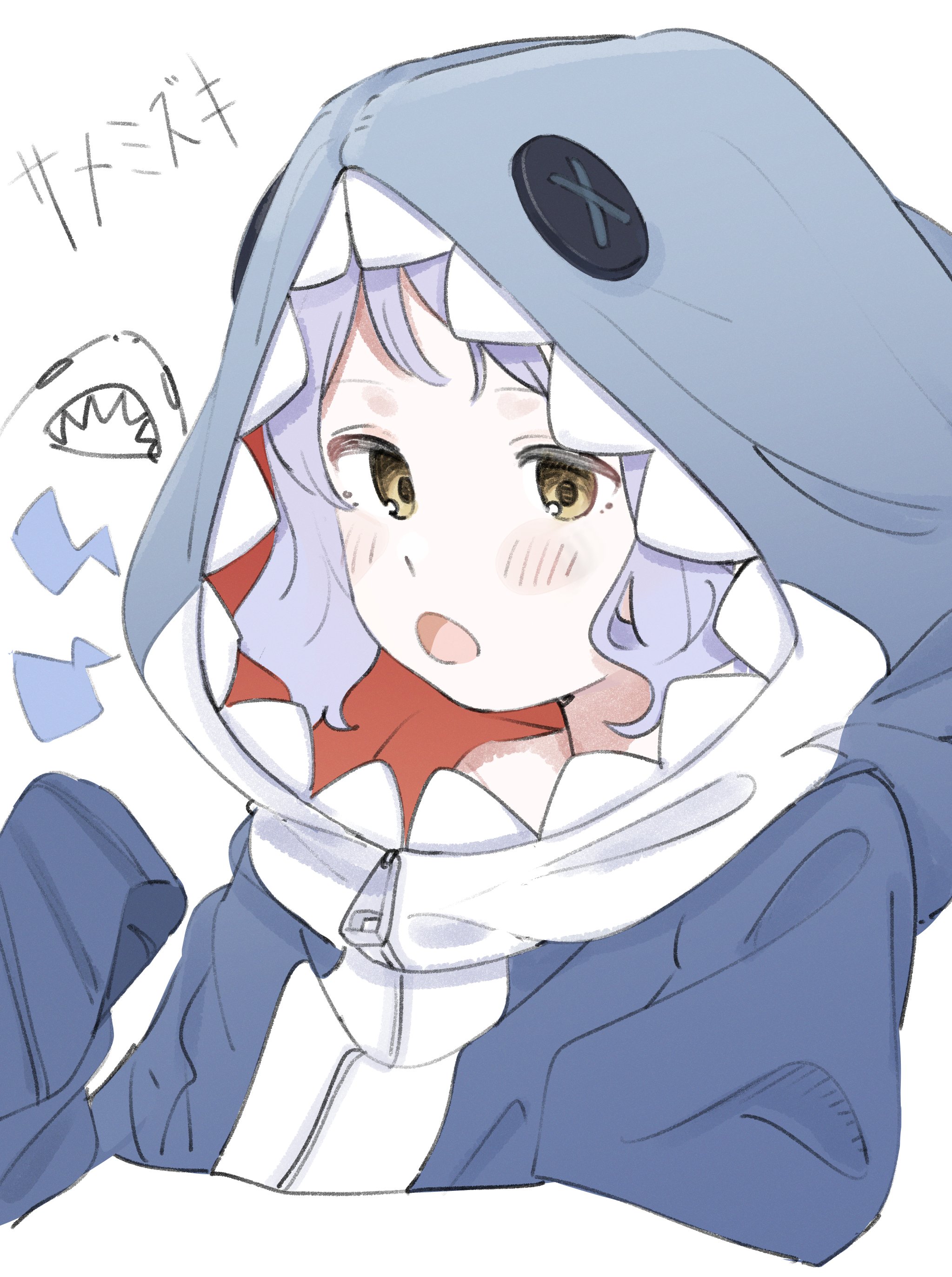 Safebooru - :o absurdres animal costume animal hood blush button eyes check commentary ...