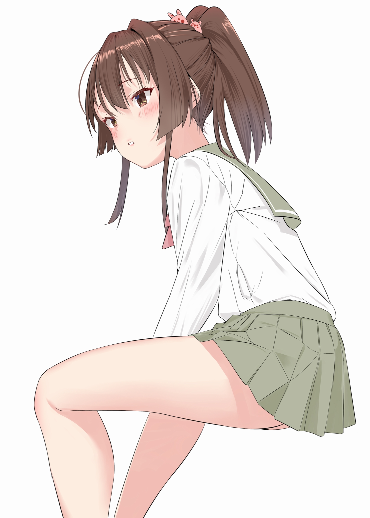 Safebooru - 1girl aged down alternate costume borrowed character brown eyes feet out of frame ...