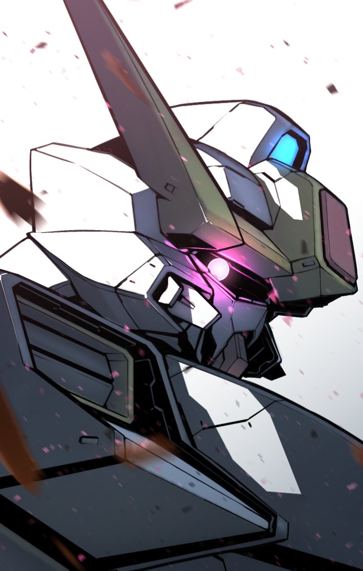 Safebooru - debris from side glowing glowing eye gundam kuri giepi ...