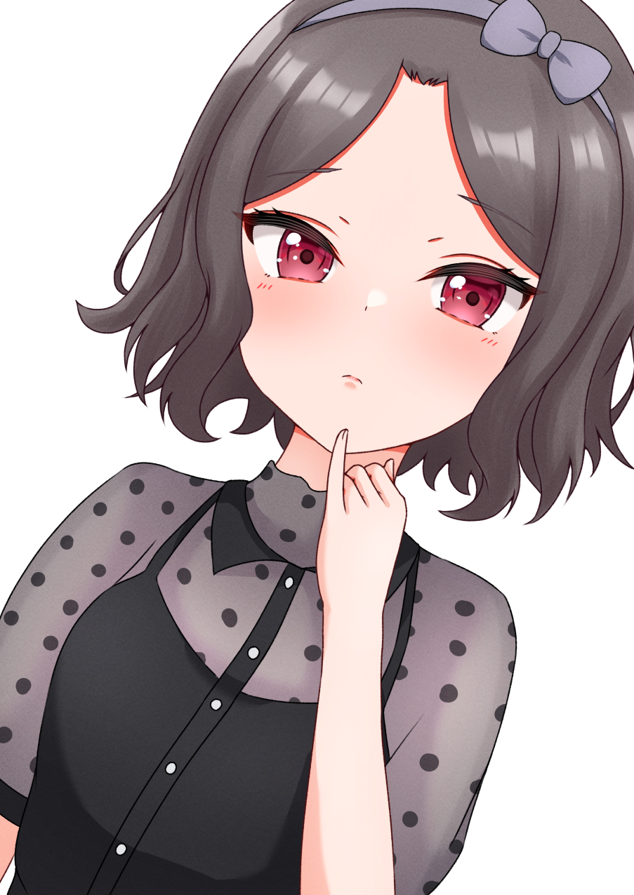 Safebooru - 1girl black dress blush closed mouth commentary dress dutch angle ebizuka tomo girls ...