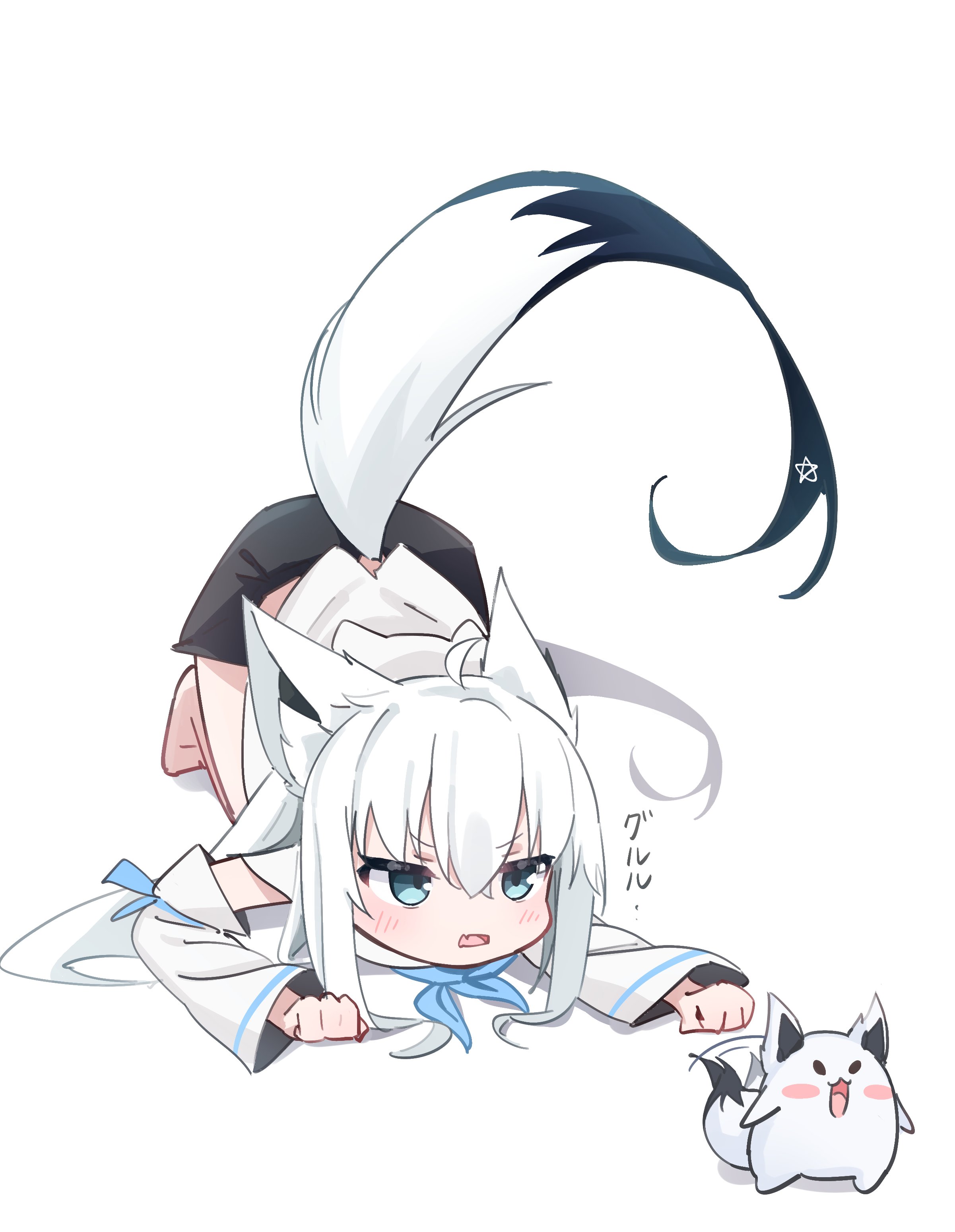 Safebooru - 1girl absurdres ahoge animal ear fluff animal ear piercing animal ears aqua eyes ...