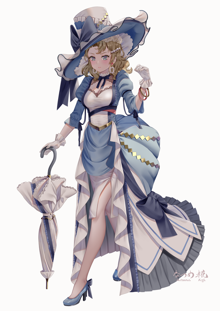 Safebooru - 1girl alternate costume artist name black bow black bowtie blonde hair blonney blue ...
