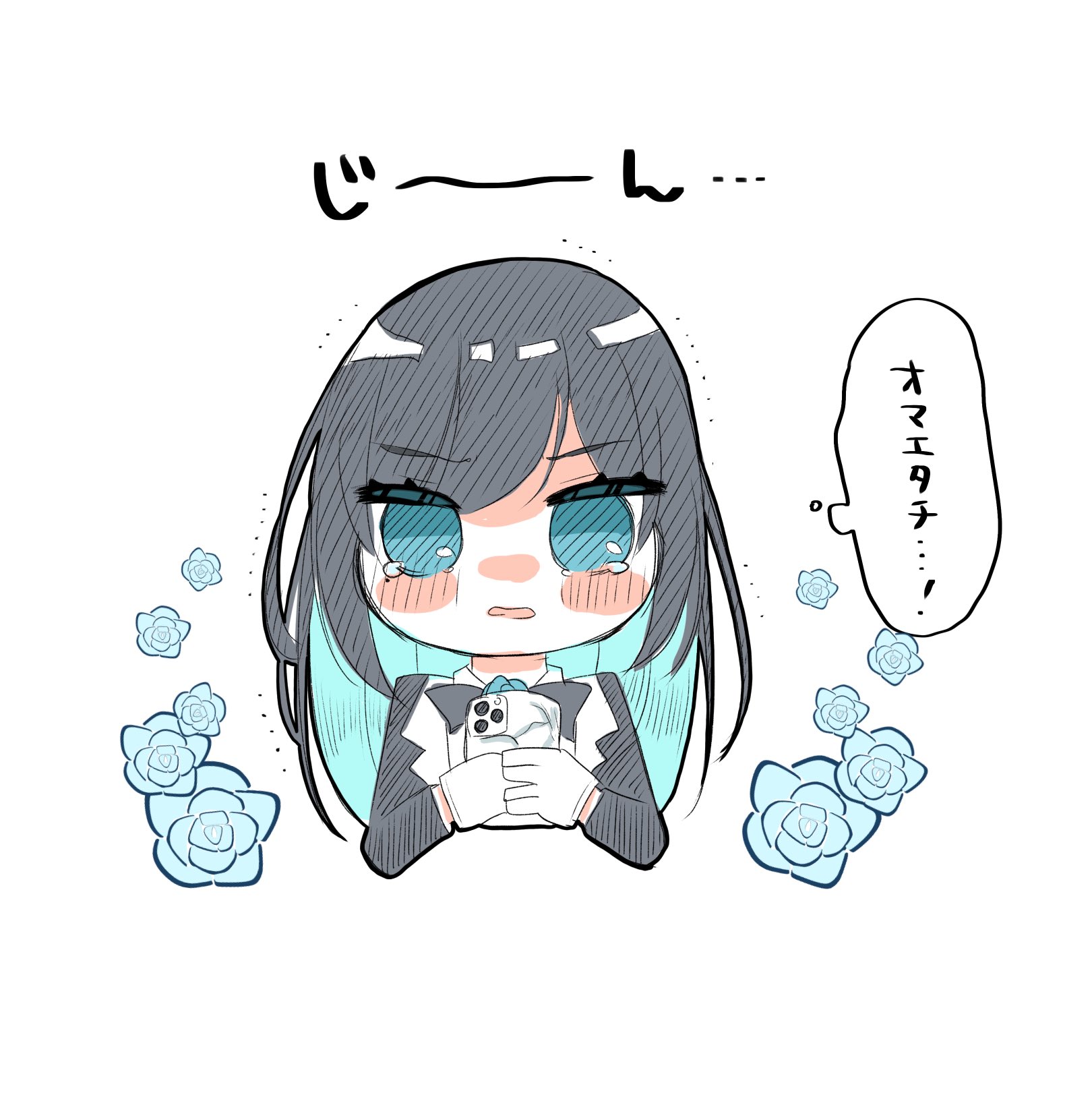 Safebooru - 1girl ado (utaite) black hair black jacket blue eyes blue ...
