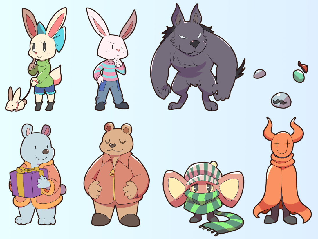 Safebooru - 1girl 4boys animal ears bear boy bear ears black eyes black ...