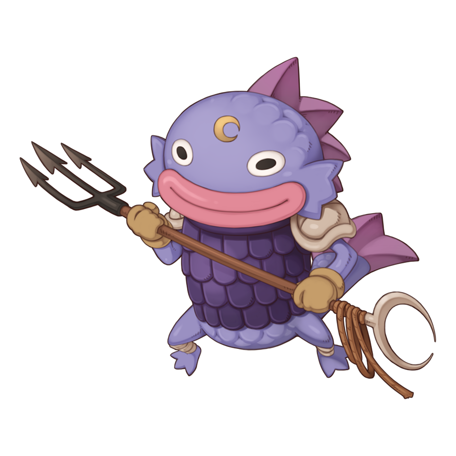 Safebooru - chibi chibi only closed mouth crescent fish full body ...