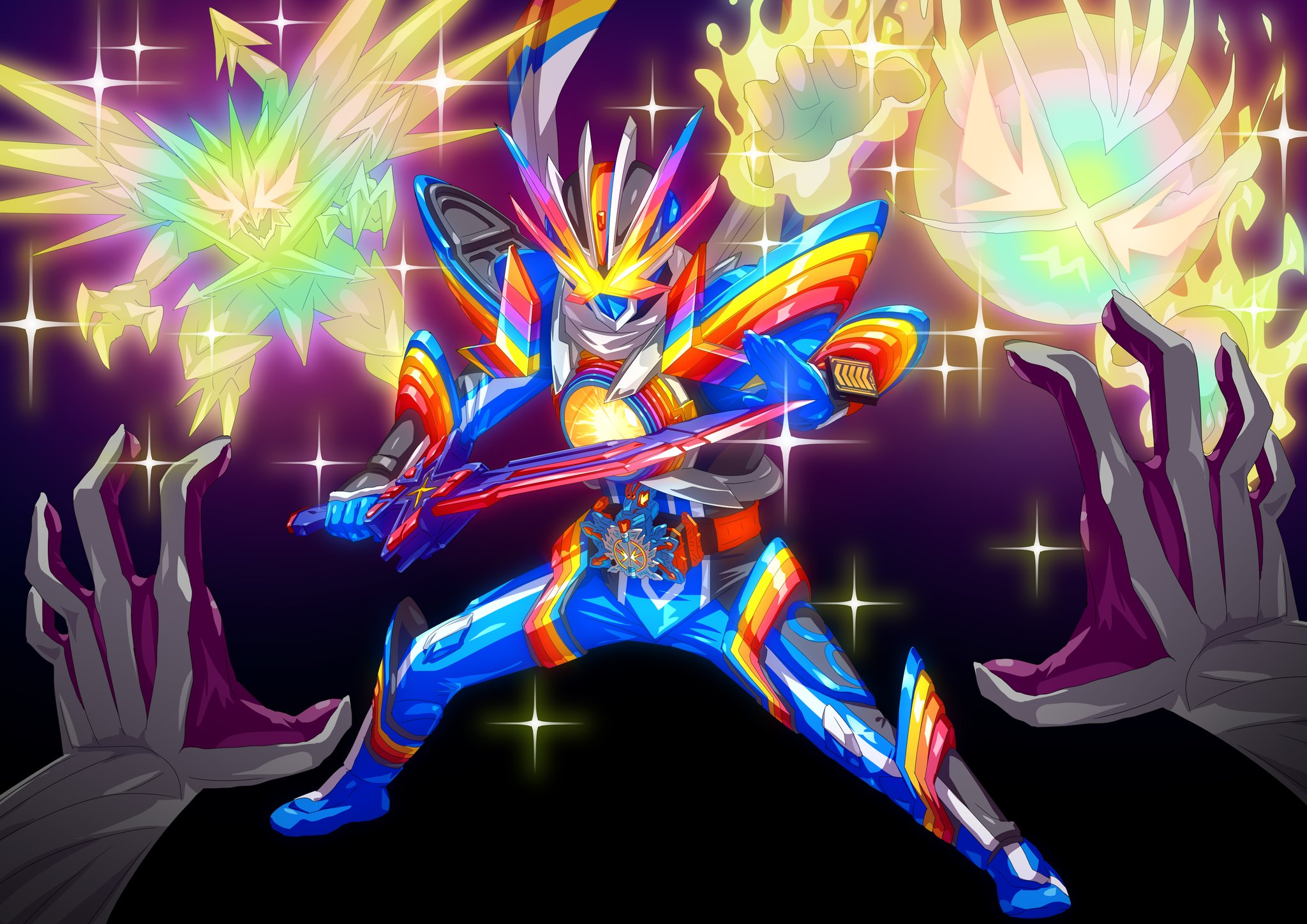 Safebooru - 1boy armor aura compound eyes dragon driver (kamen rider ...