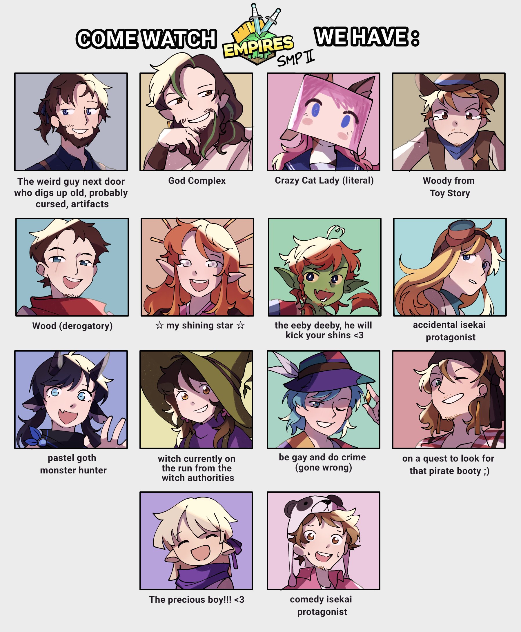 Safebooru - 5girls 6+boys animal hat beard blonde hair brown hair cat ...