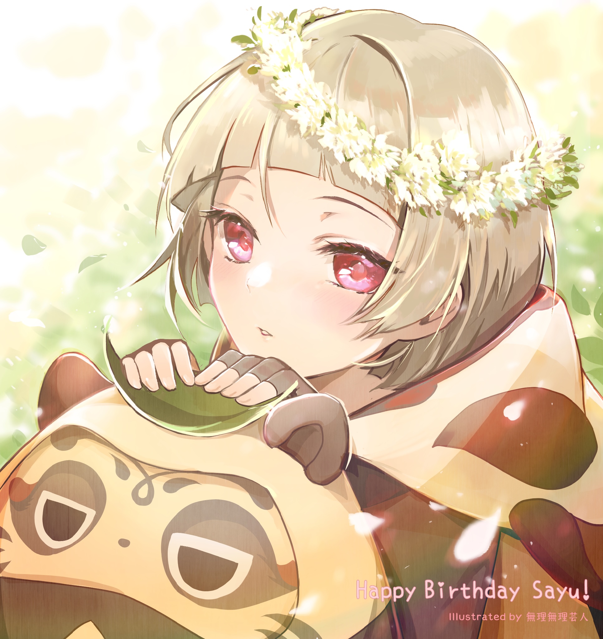 Safebooru - 1girl animal hood artist name black gloves blunt bangs blurry blurry background ...