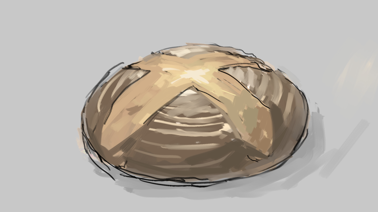 Safebooru - bread bread bun food food focus grey background no humans original simple background ...