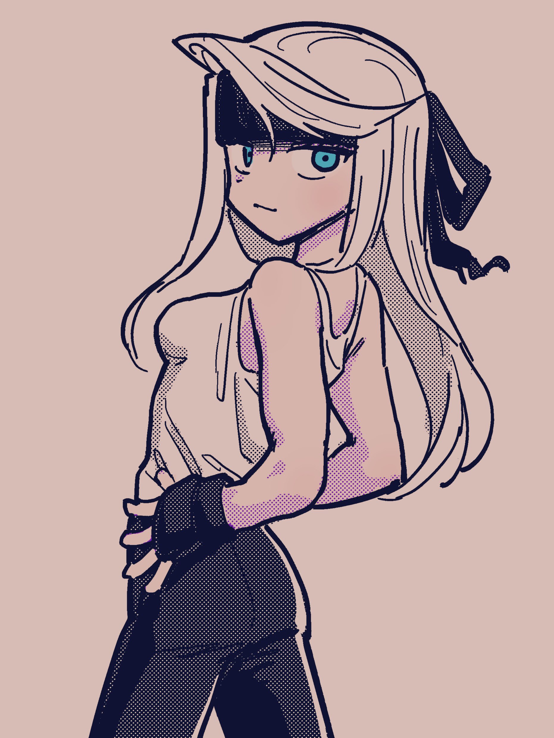 Safebooru - 1girl absurdres ass bandana berit (eisu) blonde hair blue eyes breasts eisu (eith ...