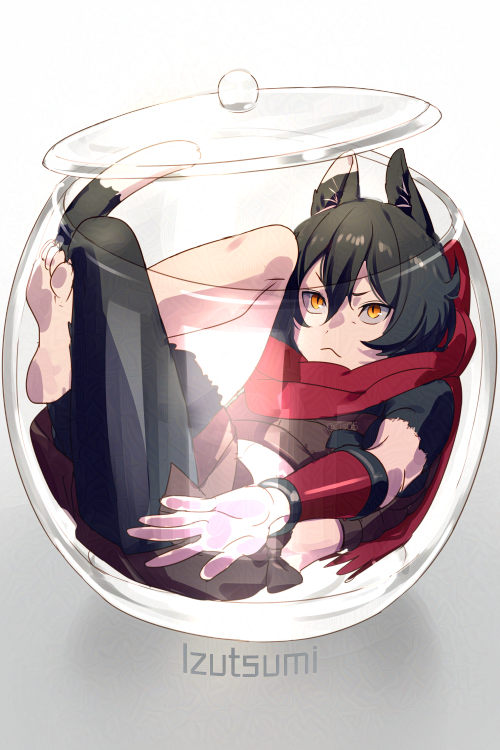 Safebooru - 1girl animal ears barefoot black fur body fur cat ears cat girl cat tail character ...