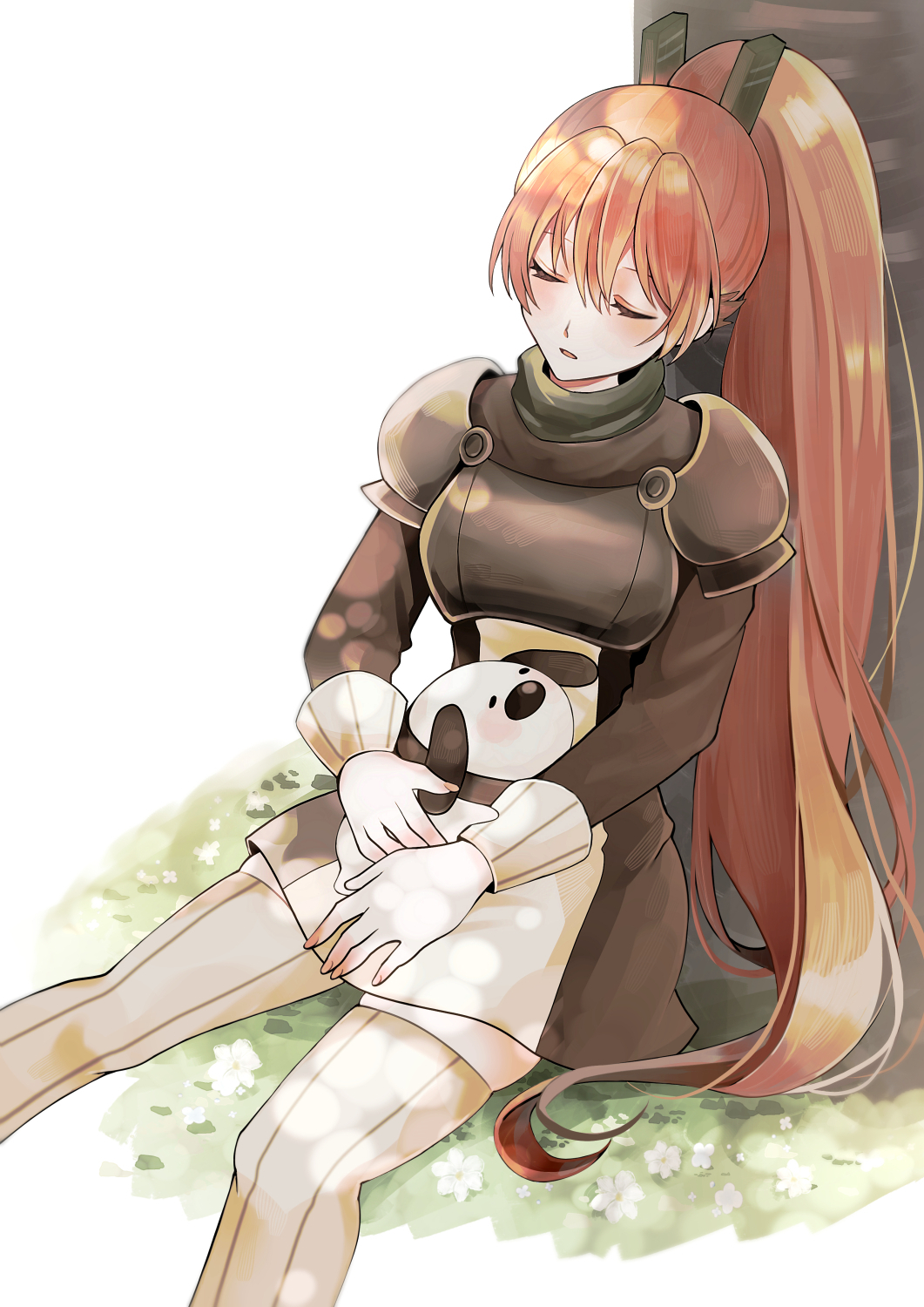 Safebooru - 1girl akame ga kill! animal animal on lap armor black skirt ...