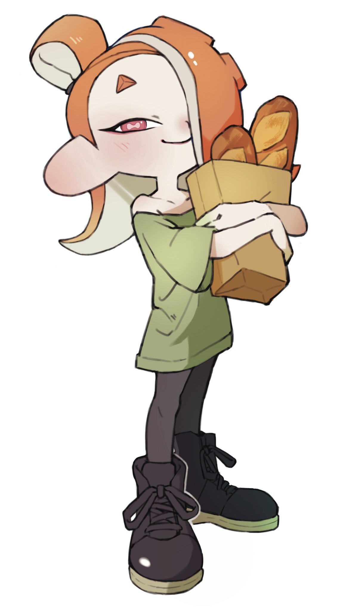 Safebooru - 1girl asymmetrical hair bag baguette black footwear black ...