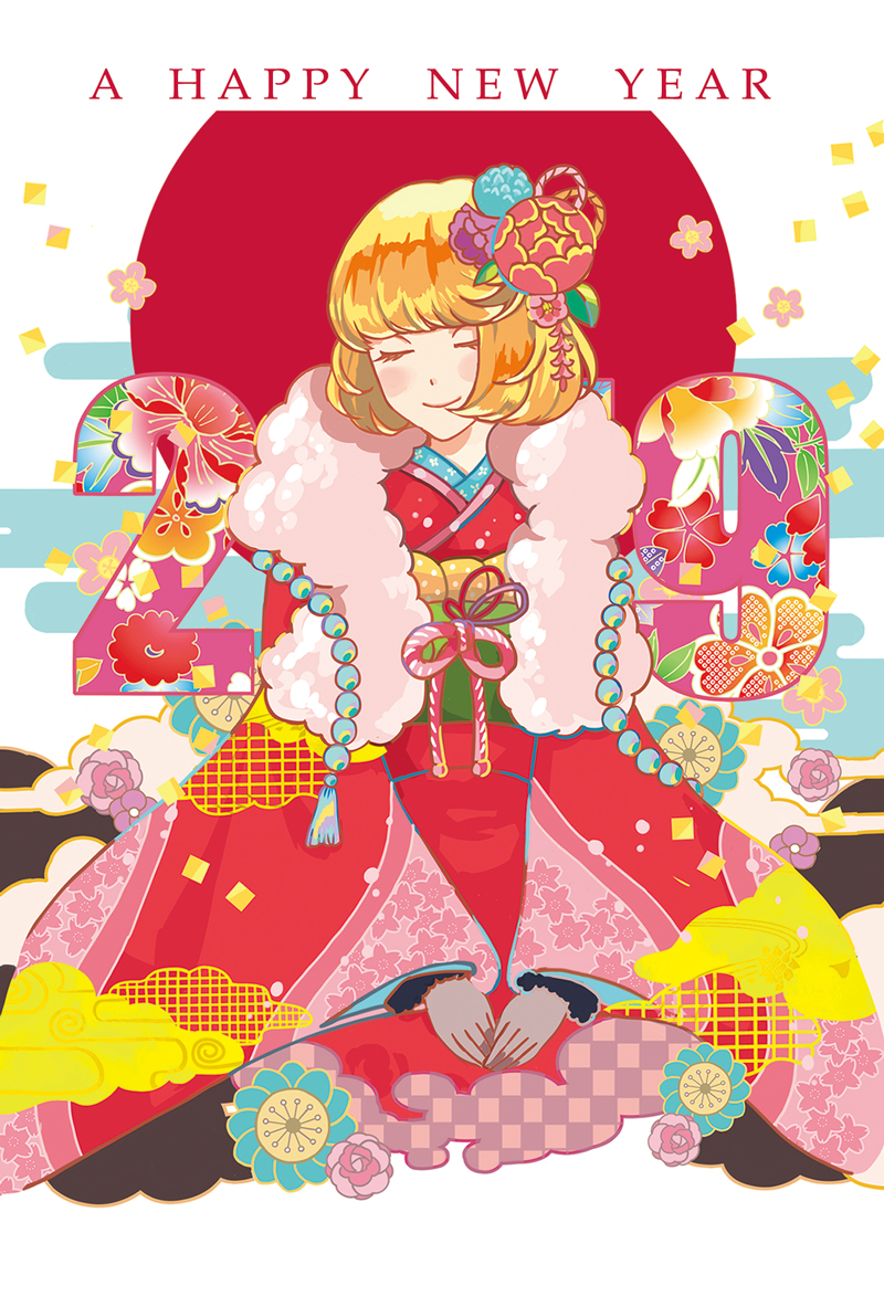 Safebooru 1girl Blonde Hair Blush Closed Eyes Facing Viewer Floral 7028