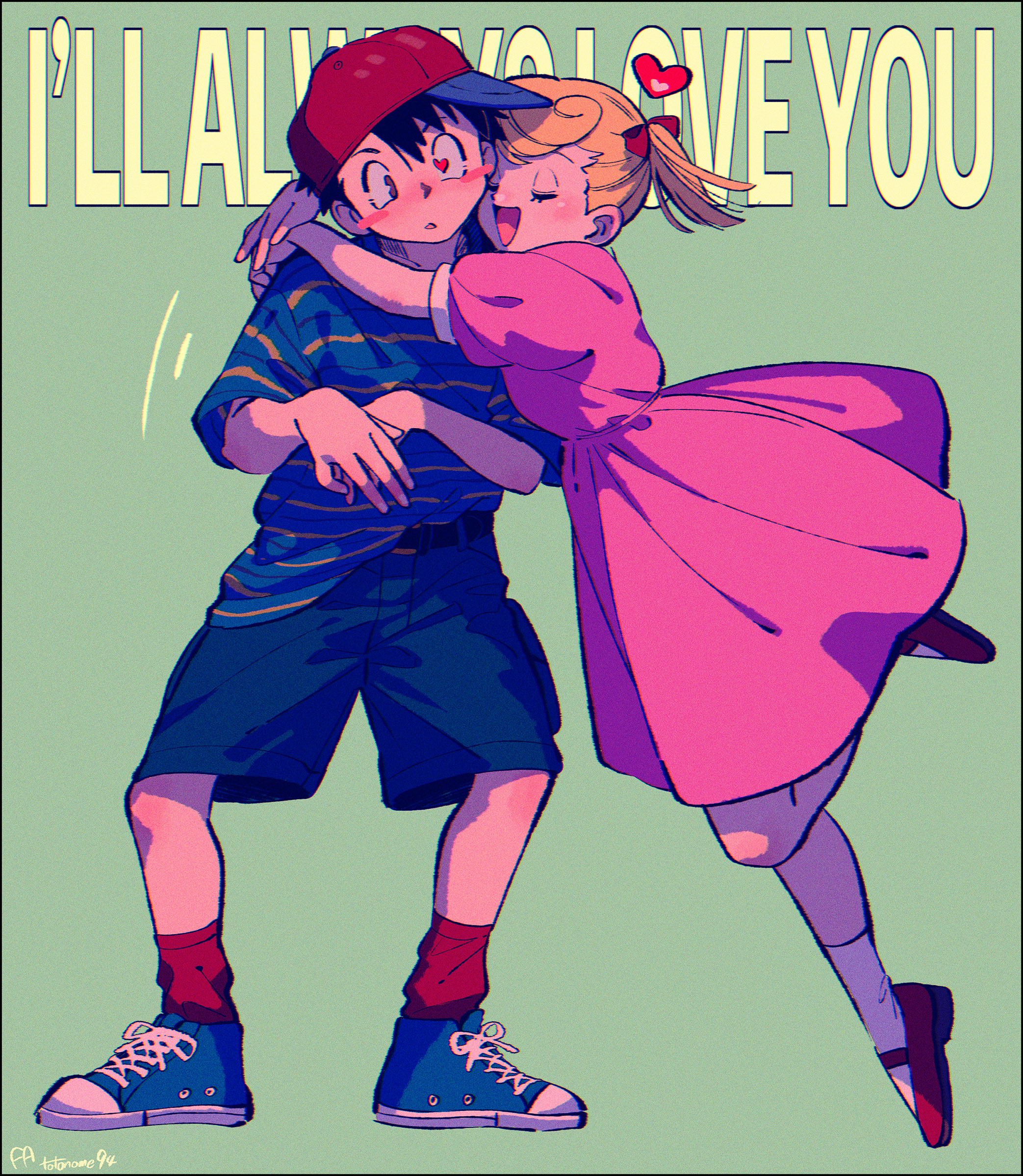 Safebooru - 1boy 1girl ana (mother) baseball cap black hair blue ...