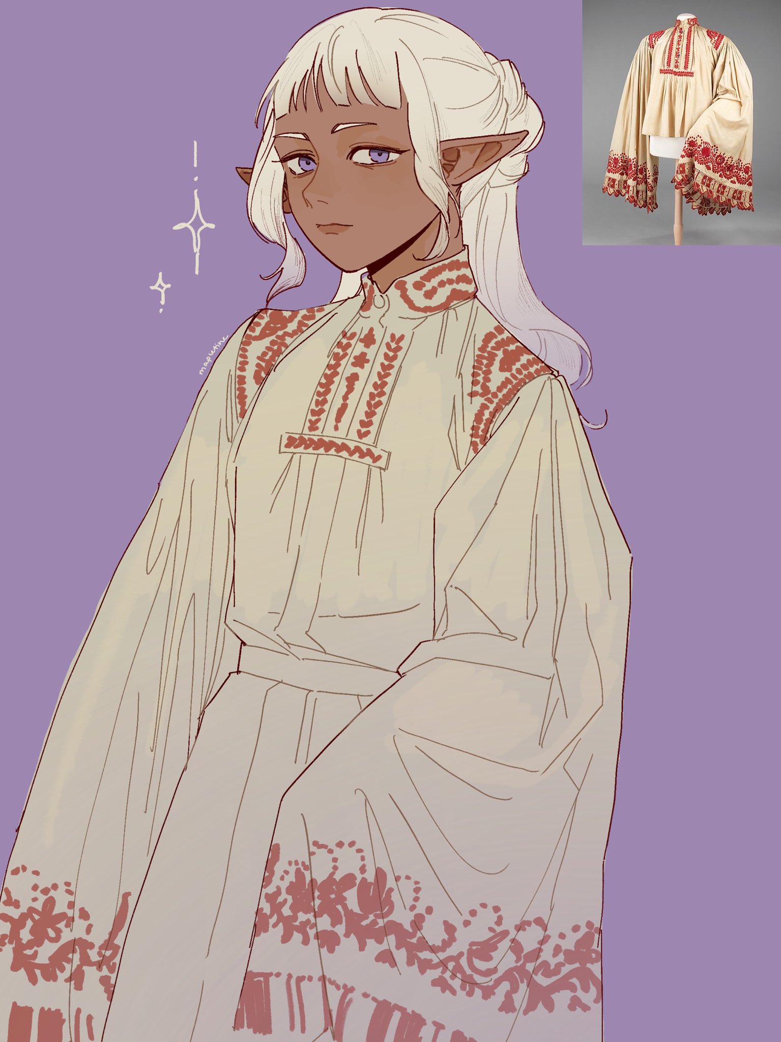 Safebooru - 1boy dark-skinned female dark elf dark skin dungeon meshi elf highres japanese ...