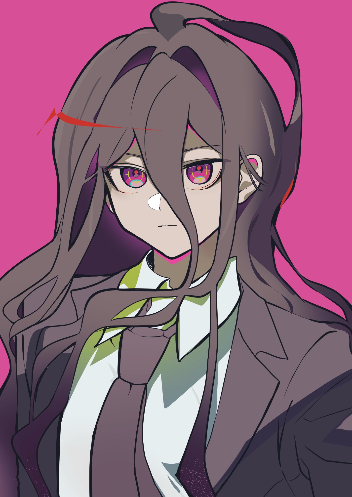 Safebooru - 1boy black necktie brown hair collared shirt danganronpa (series) danganronpa 2 ...