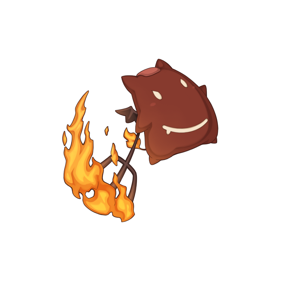 Safebooru - chibi chibi only creature fire full body holding holding ...