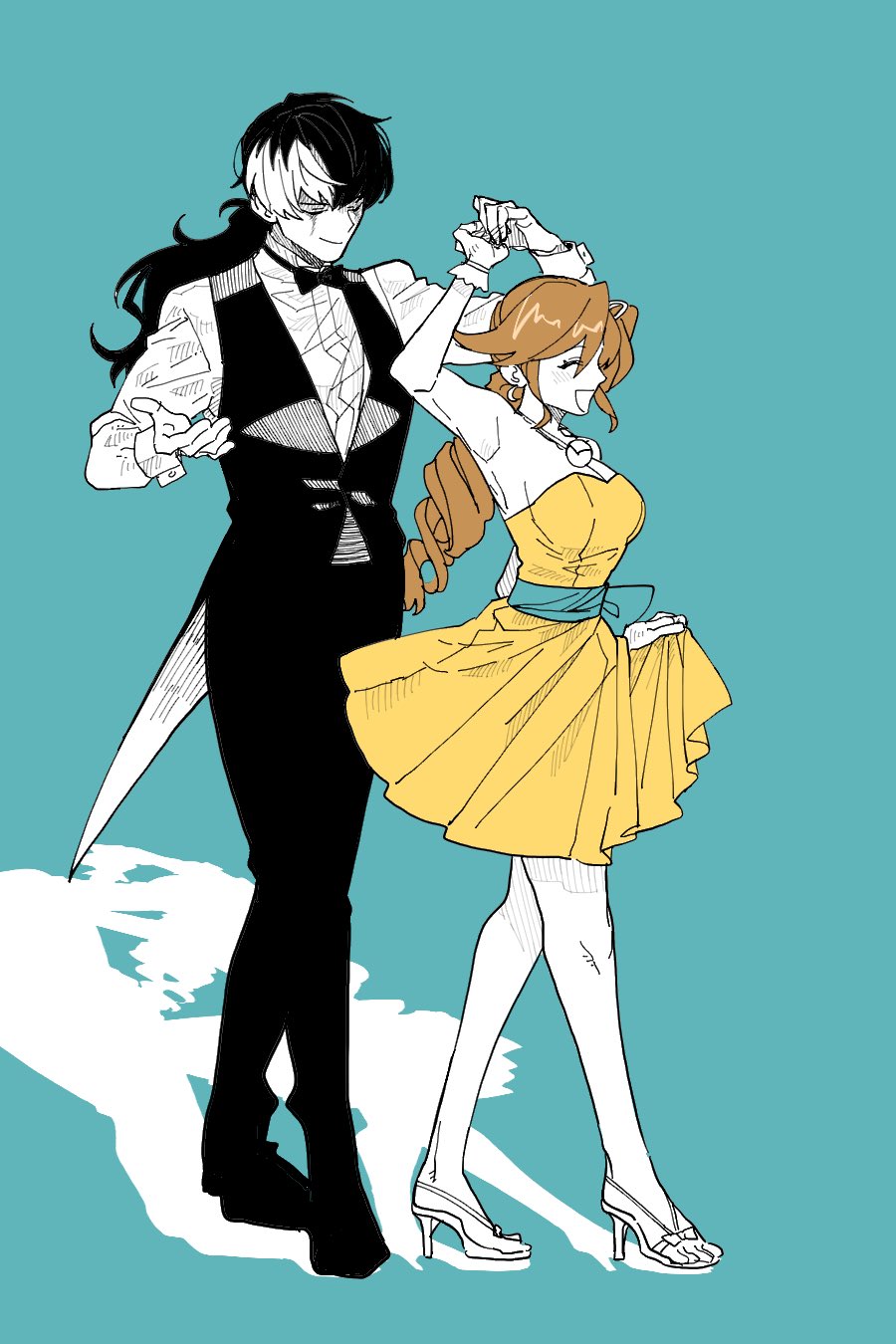 Safebooru - 1boy 1girl ace attorney alternate costume alternate hairstyle arm up armpits athena ...