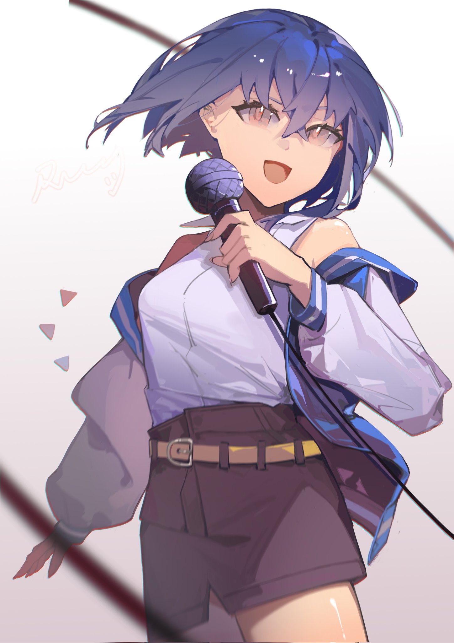 Safebooru - 1girl bang dream! bang dream! it's mygo!!!!! belt blue jacket cable chromatic ...
