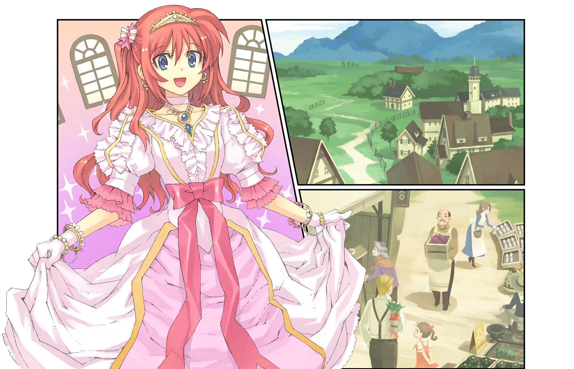 Safebooru - 4girls = = age difference alternate costume alternate hairstyle apron arms behind ...