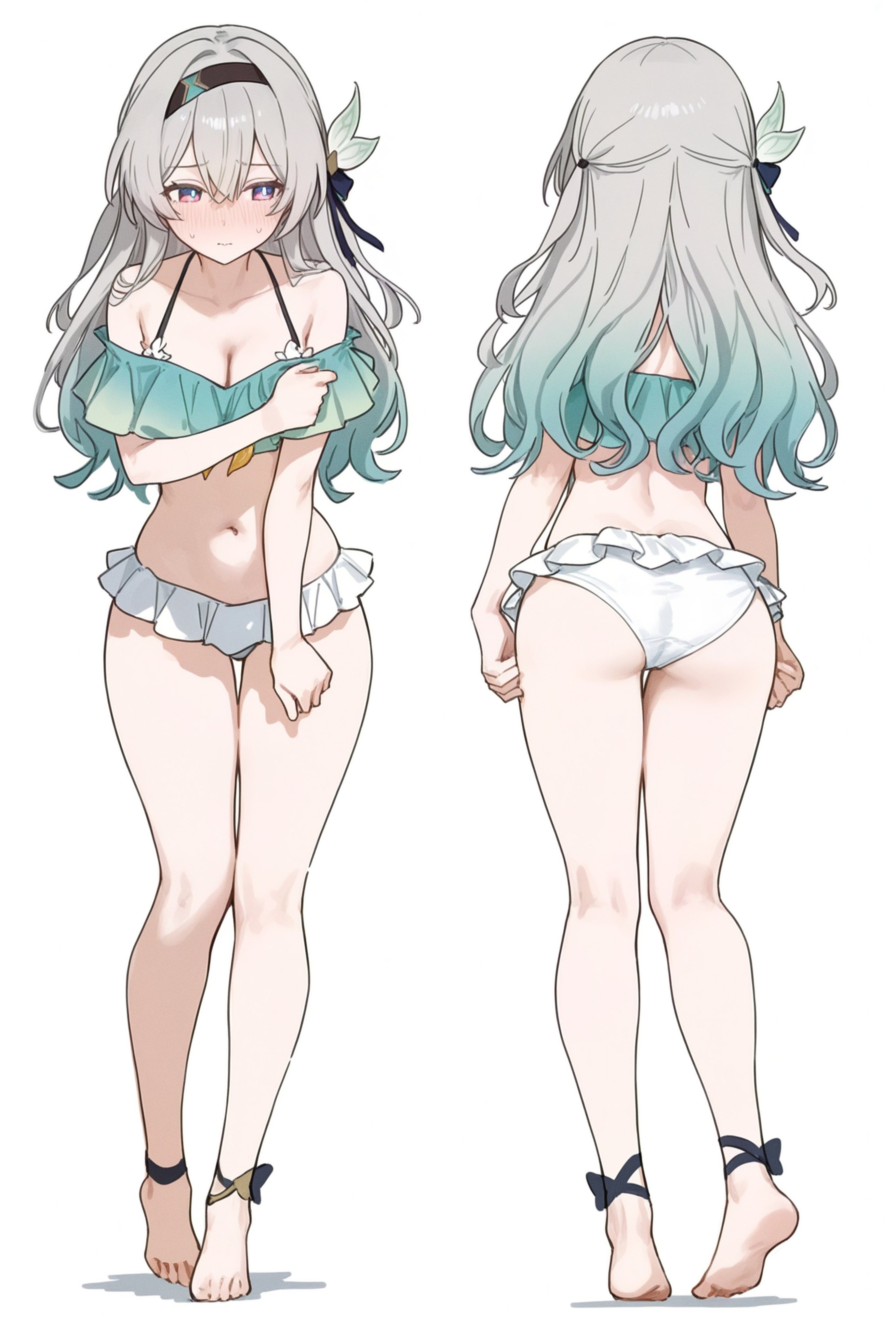 Safebooru - absurdres ai-generated black hairband blue pupils blush firefly (honkai: star rail ...