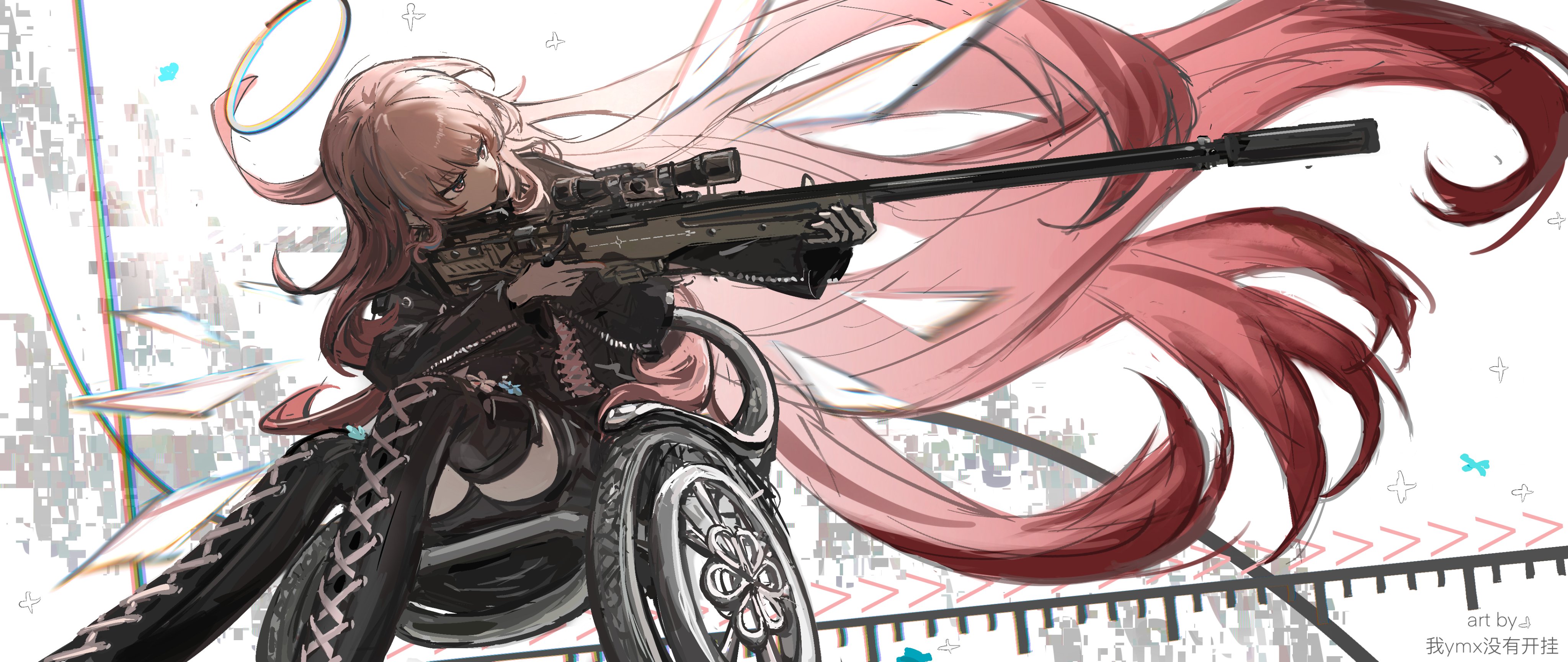 Safebooru - 1girl absurdres ai arctic warfare arknights black boots black dress black jacket ...